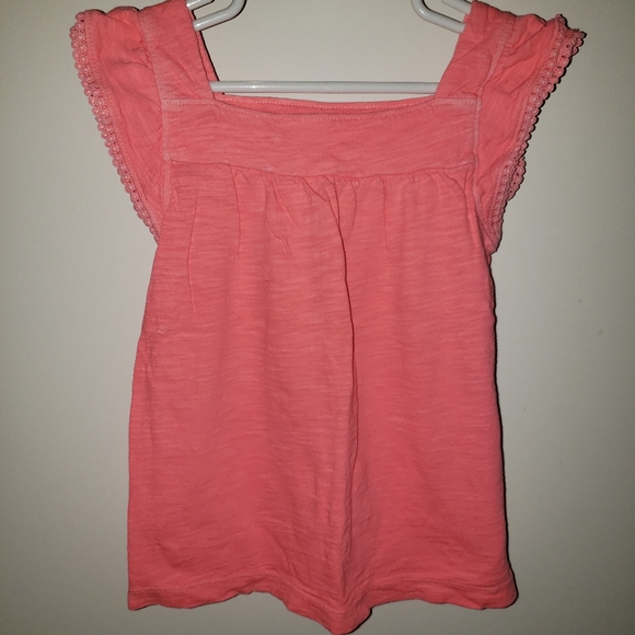 Carter's | Shirts & Tops | Neon Pink Tank Top With Ruffle Sleeves 3t ...